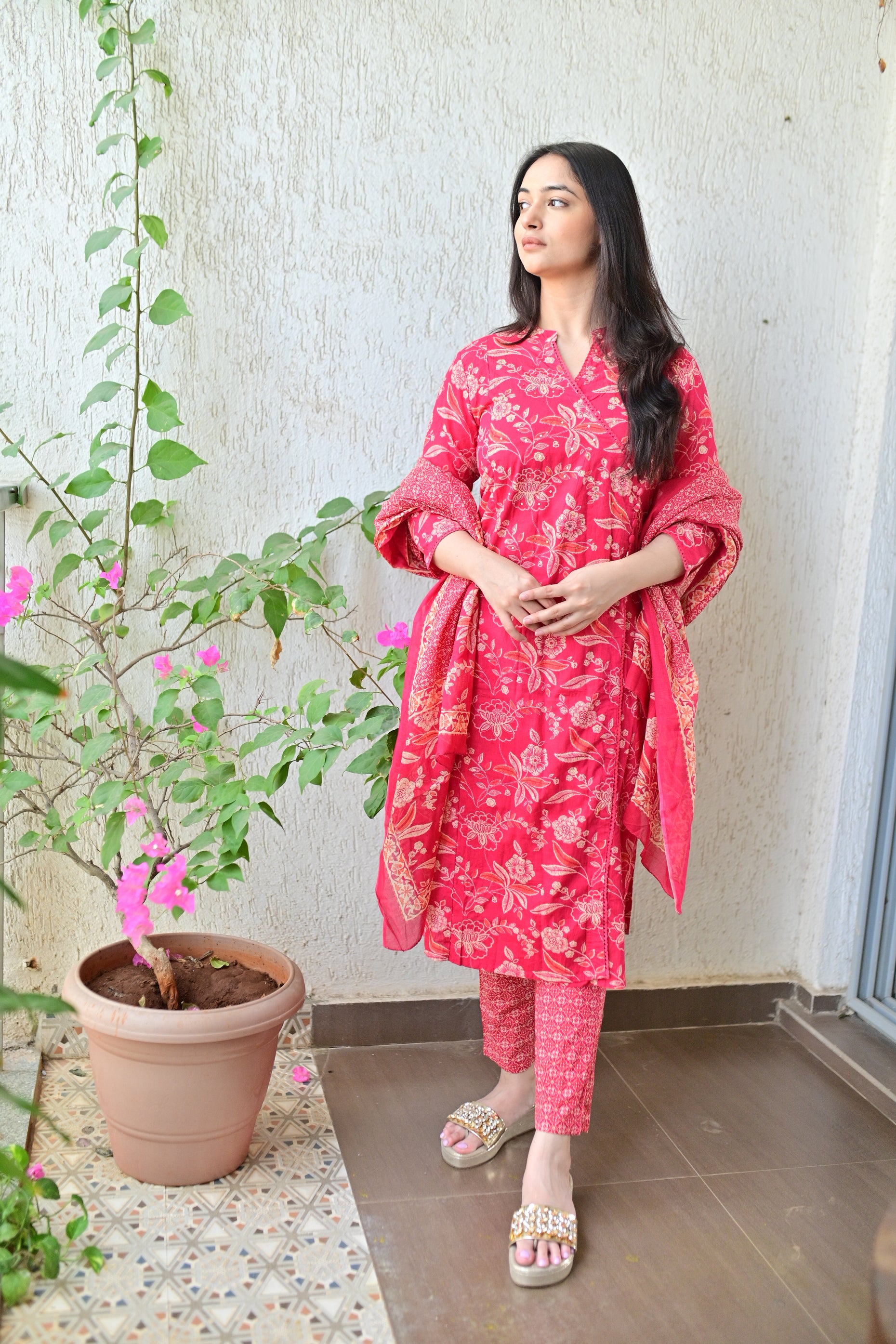 Buy Pink Suit Sets for Women – Cotton, Chanderi & Festive Wear | Kahva ...